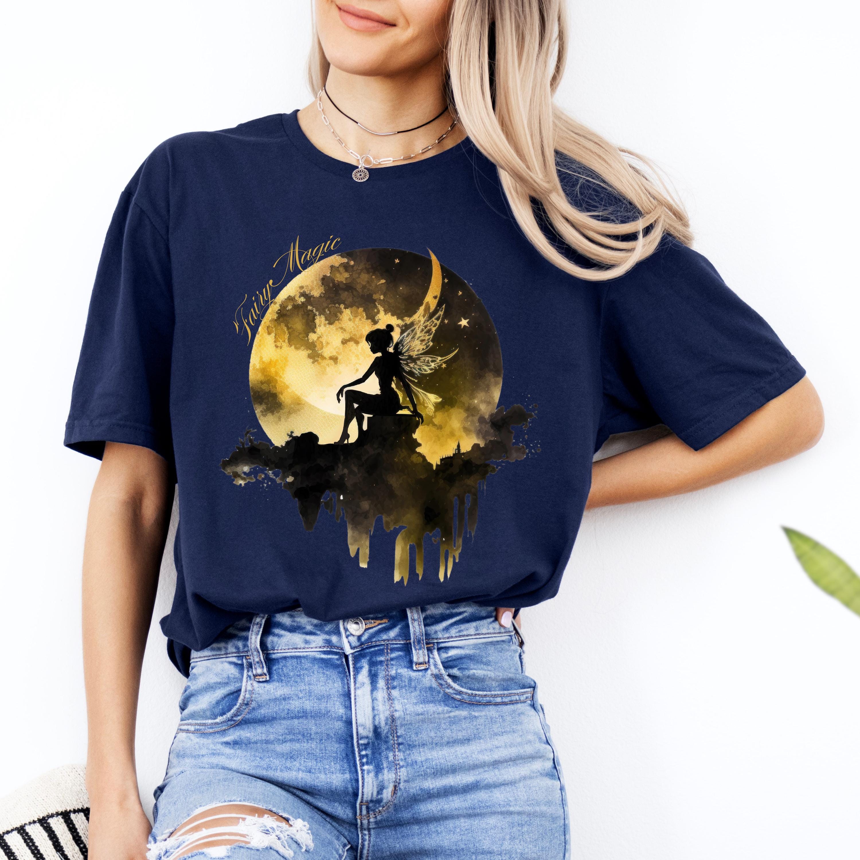 Celestial Fairy Shirt, Fairy Magic Tee, Moon Stars Tee, Magical Shirt ...
