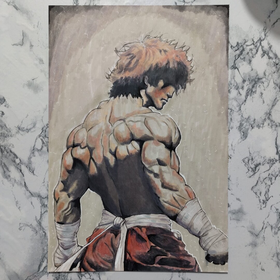 Baki Original Alcohol Markers Drawing by 2d_artisto - Etsy