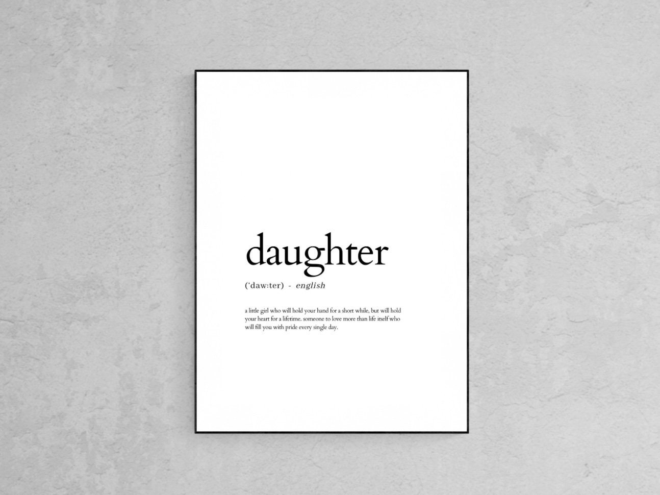 DAUGHTER Definition Print Daughter Gift New Mother Gift - Etsy