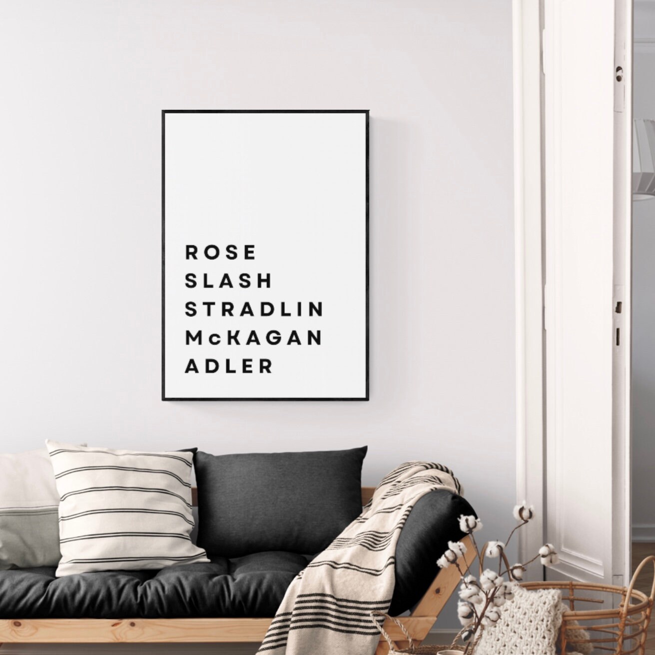 Guns 'N' Roses Line up Band Members Poster Print Printable Wall Art A1 ...