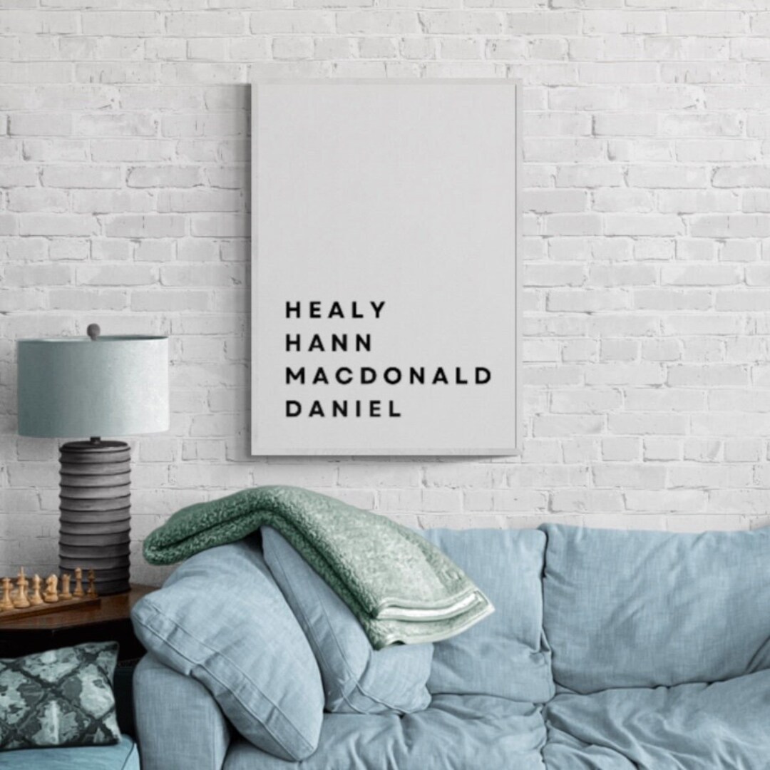 The 1975 Line up Band Members Poster Print Printable Wall Art A1 A2 A3 ...