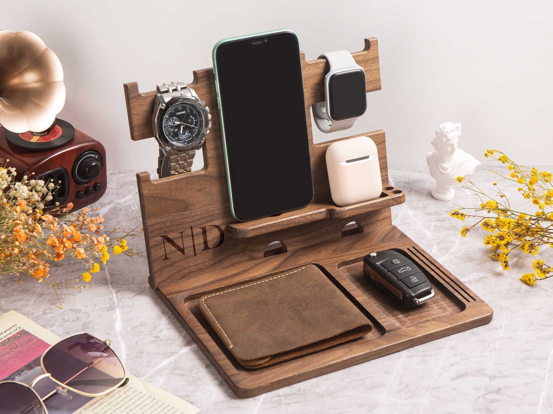 Personalized Wooden Docking Station Fathers Day Gift Wooden - Etsy