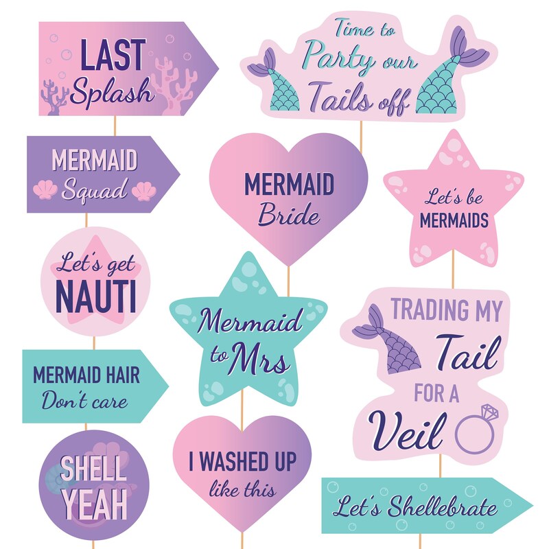 Mermaid Photo Booth Props - Etsy