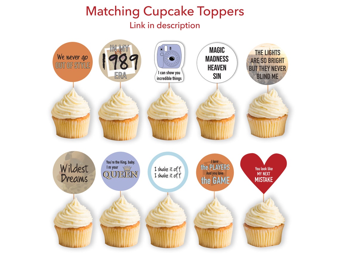 Imprimible Taylor Swift Cupcake Toppers Taylor Swift FOLKLORE - Etsy México