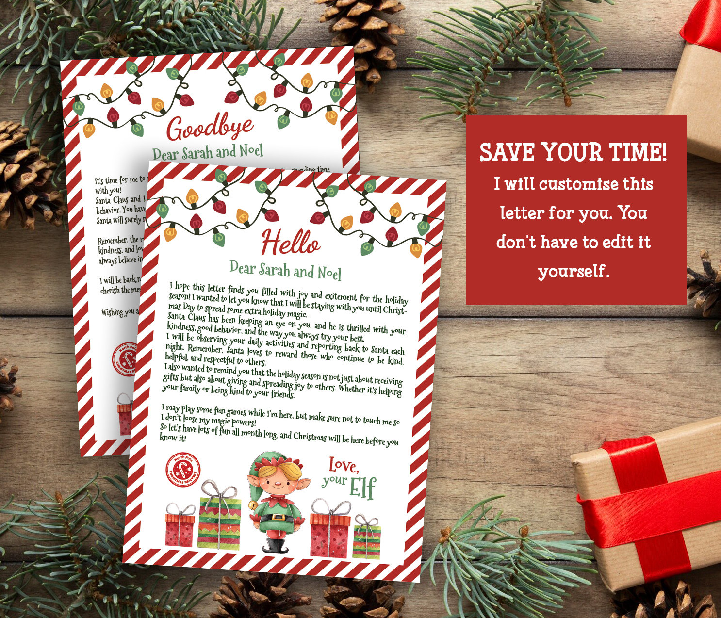 Hello and Goodbye Letter From Elf Arrival Letter Elf Departure Letter ...