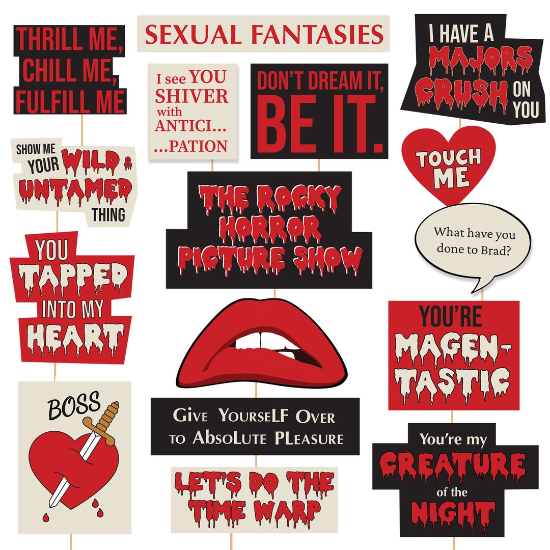 The Rocky Horror Picture Show Photo Booth Props Halloween Party Horror ...