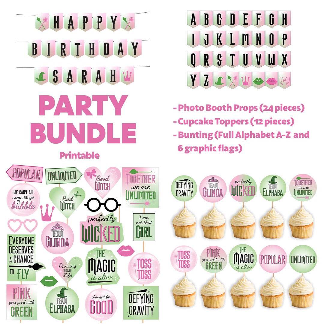 Printable Witch Party Decor Good Witch and Wicked Witch Party ...