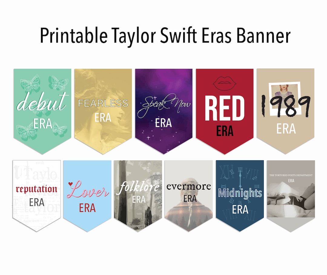 Printable Taylor Swift Banner Taylor Swift ERAS Party Banner Printable ...