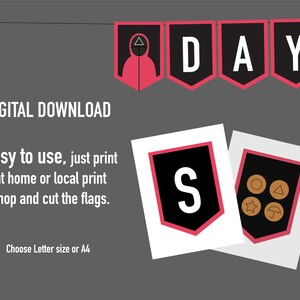 Personalized Squid Party Banner Printable Squid Birthday Bunting Game ...