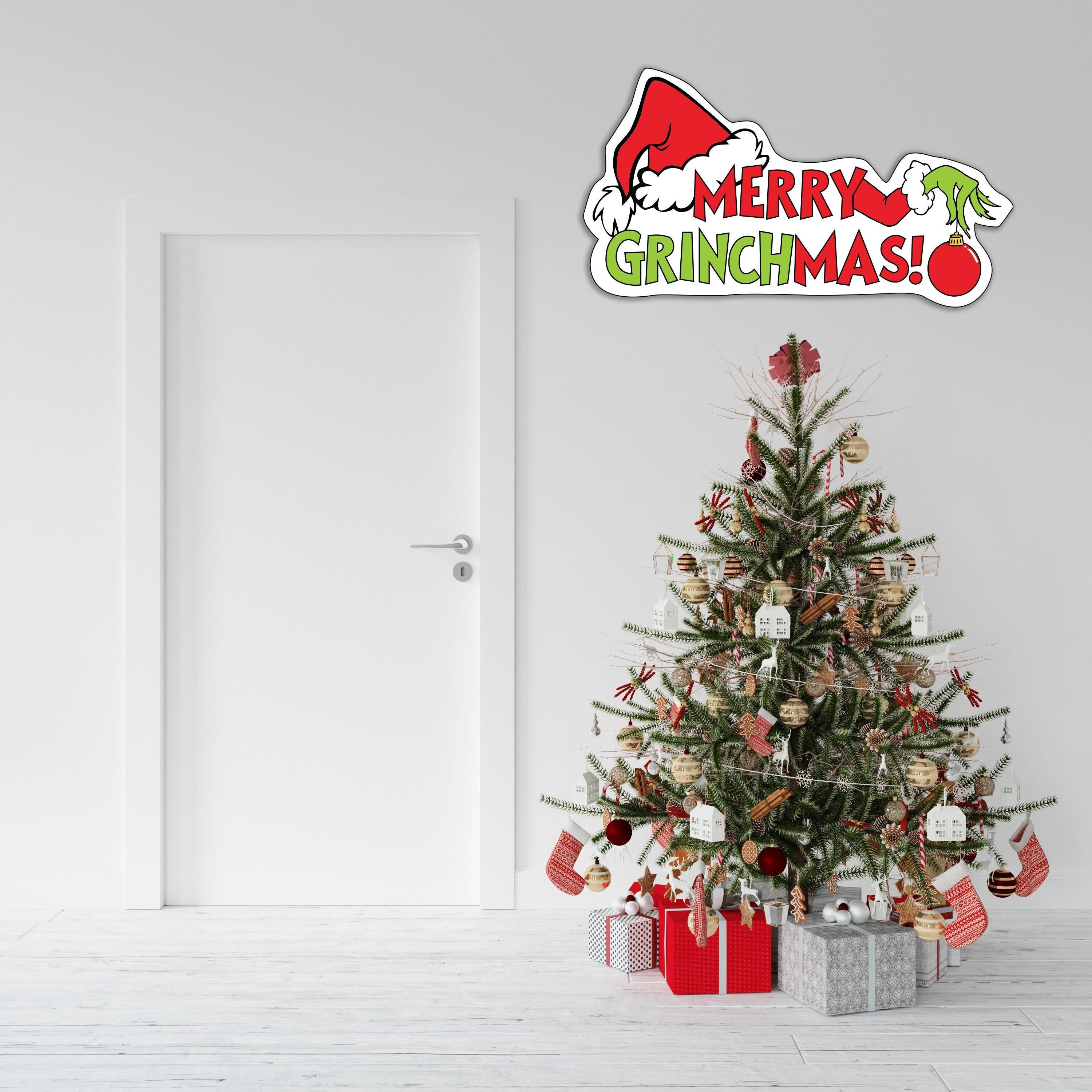 Printable Grinch Christmas Decorations Grinch Door Decor Merry ...