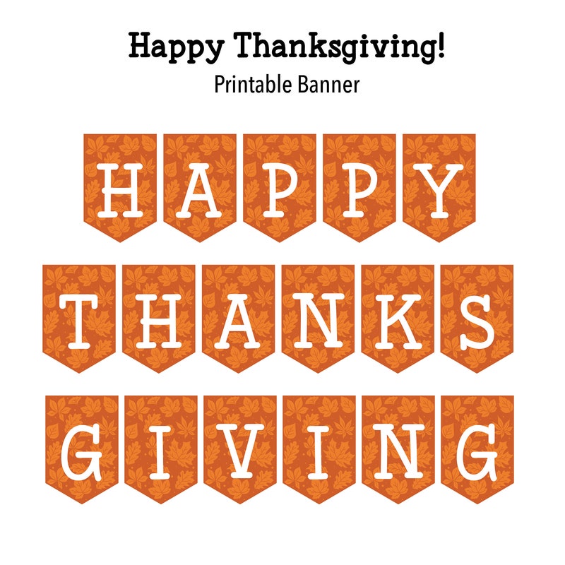 Thanksgiving Banner - Etsy