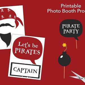 Pirate Party Photo Booth Props: Caribbean Decorations (digital Download ...