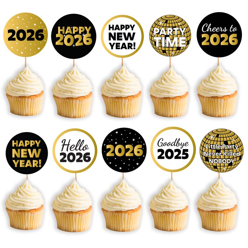 New Year Cake Topper - Etsy