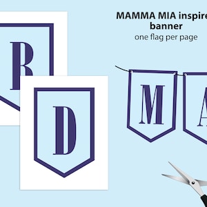 Mamma Mia Party Banner Printable Personalised Birthday Banner for Disco ...