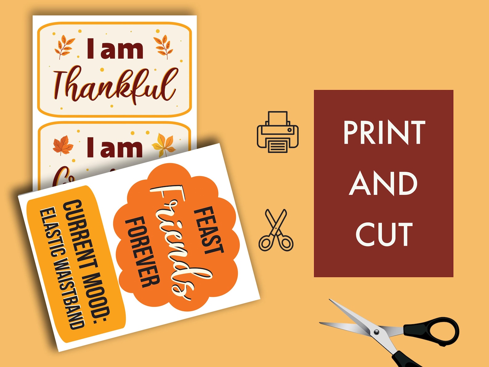 Friendsgiving Photo Booth Props Printable, Funny Thanksgiving Party ...