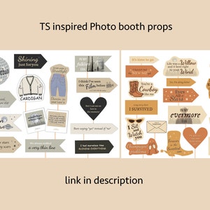 Taylor Swift Eras Photo Booth Props Printable Taylor Swift RED Era ...
