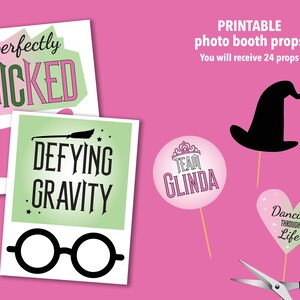 Witch Party Photo Booth Props Green and Pink Party Good Witch and ...