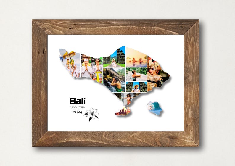 Photocollage Bali, Canva Vorlage, Urlaubserinnerungen, Bali Indonesien ...