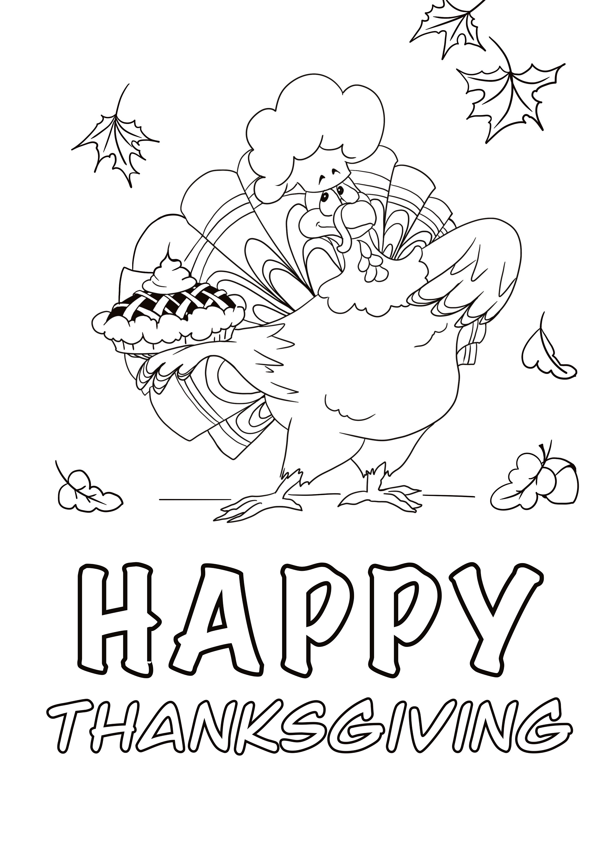 Instant Download Coloring Card, Digital Greeting Card, - Happy ...