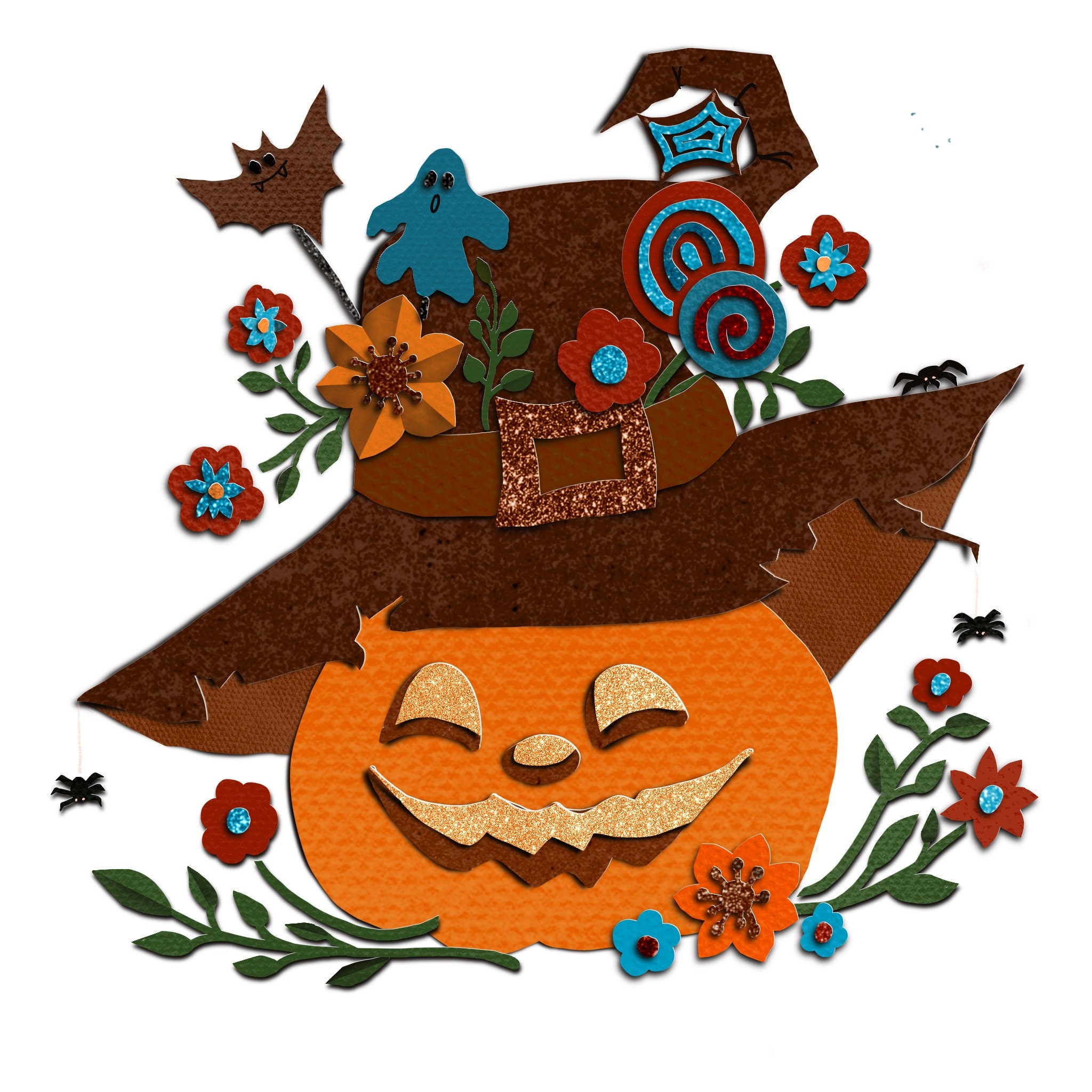 Cute Pumpkin Digital Clipart, PNG and JPEG Format, Farm Pumpkin ...