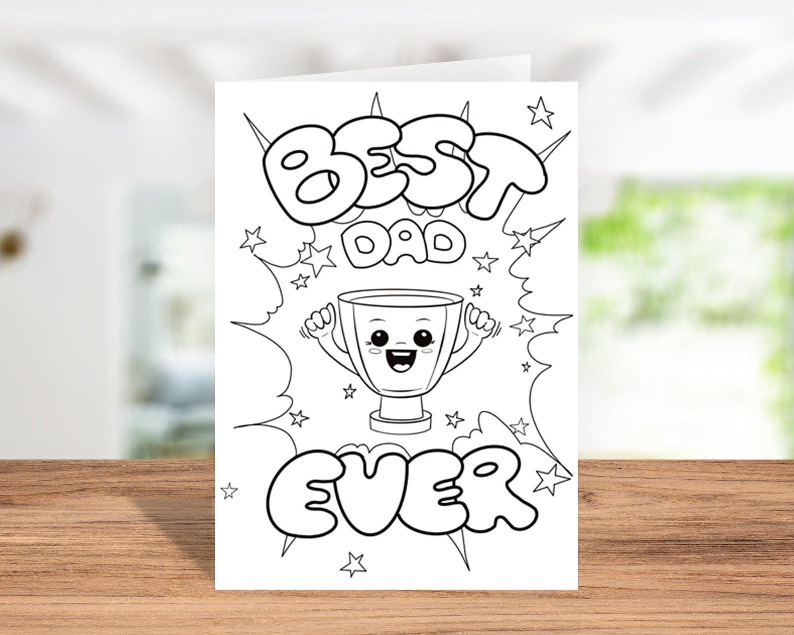 Instant Download Coloring Card, Digital Greeting Card, Coloring ...