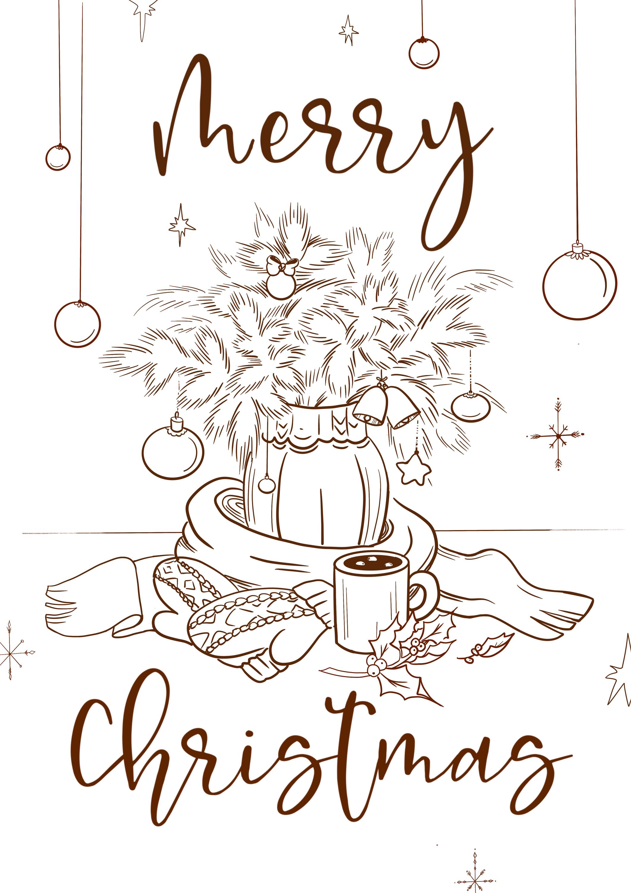 Instant Download Coloring Card, Digital Greeting Card, Coloring ...