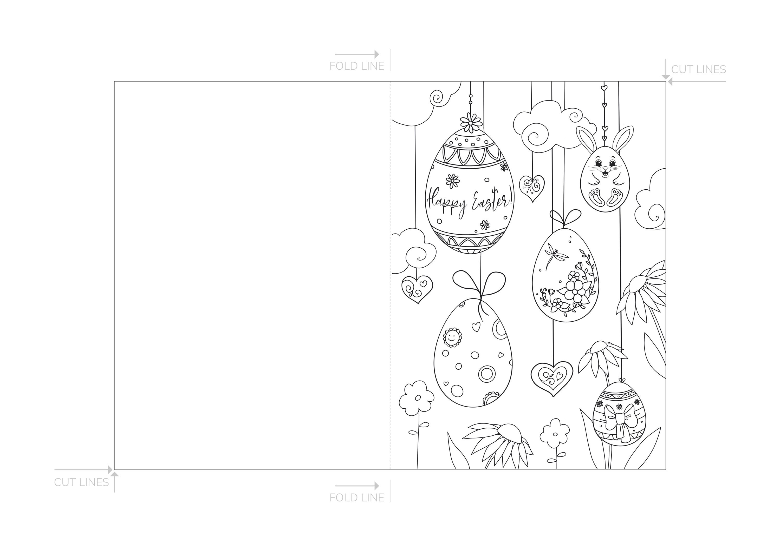 Instant Download Coloring Card, Digital Greeting Card, Coloring ...