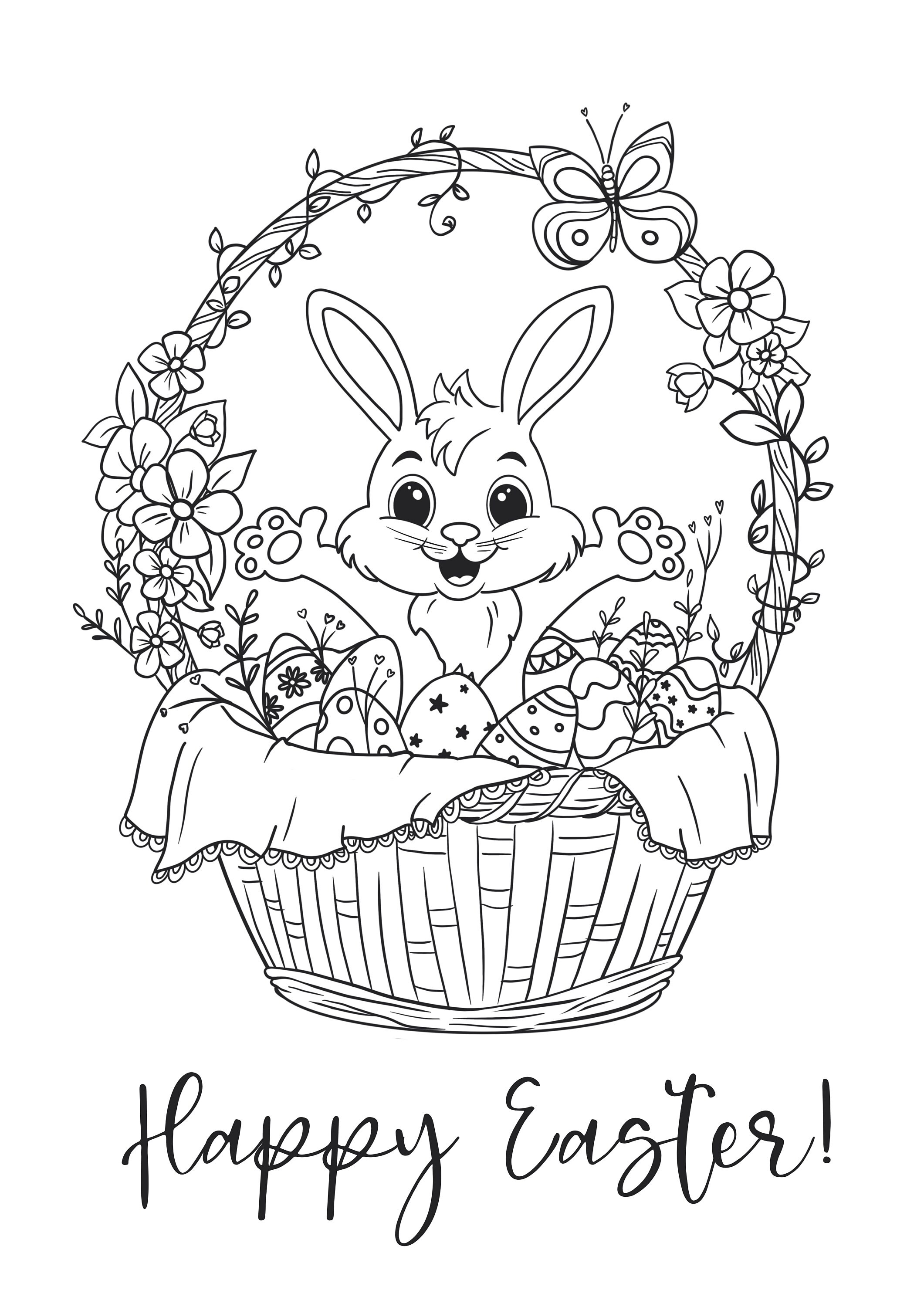 Instant Download Coloring Card, Digital Greeting Card, Coloring ...