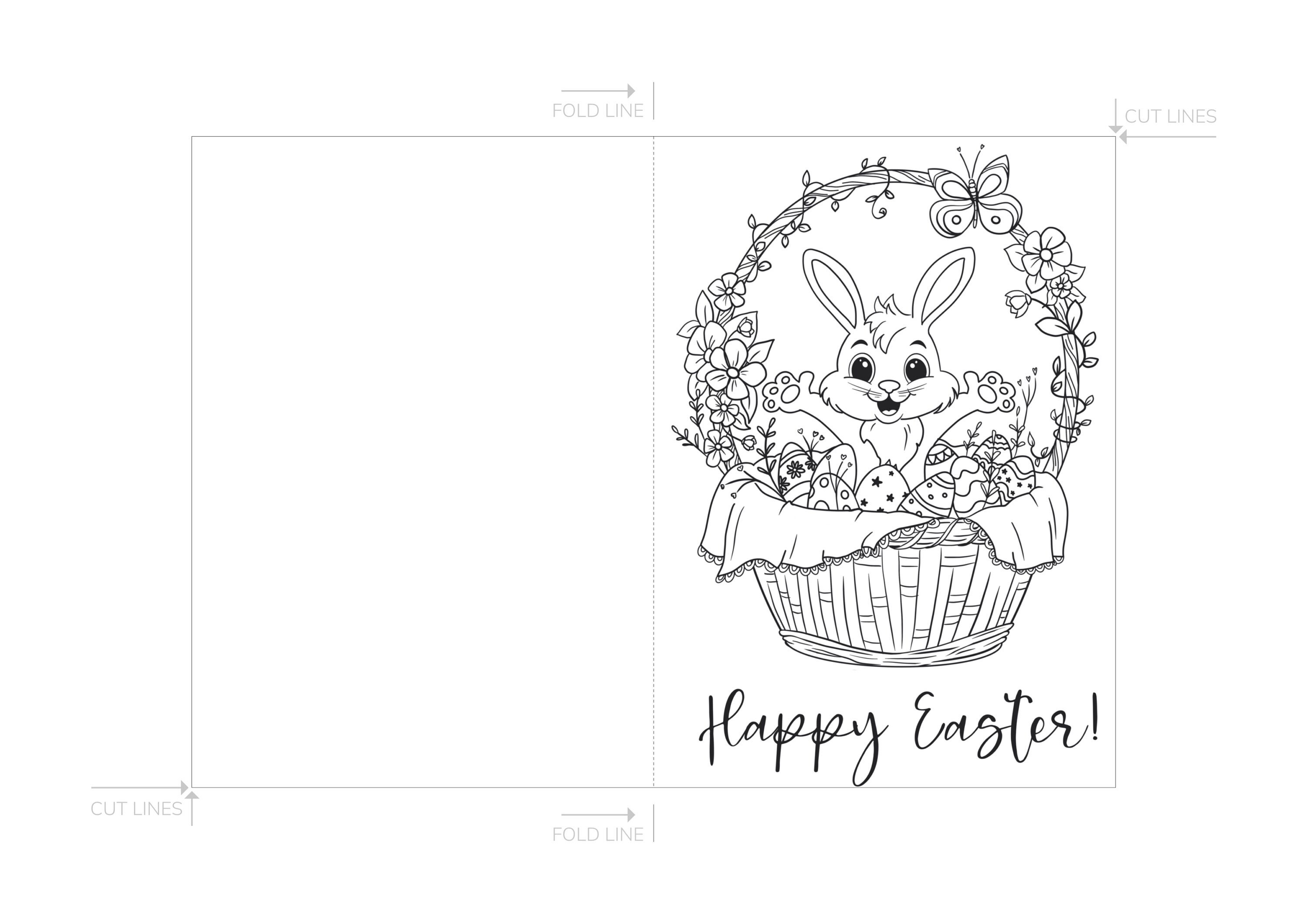 Instant Download Coloring Card, Digital Greeting Card, Coloring ...