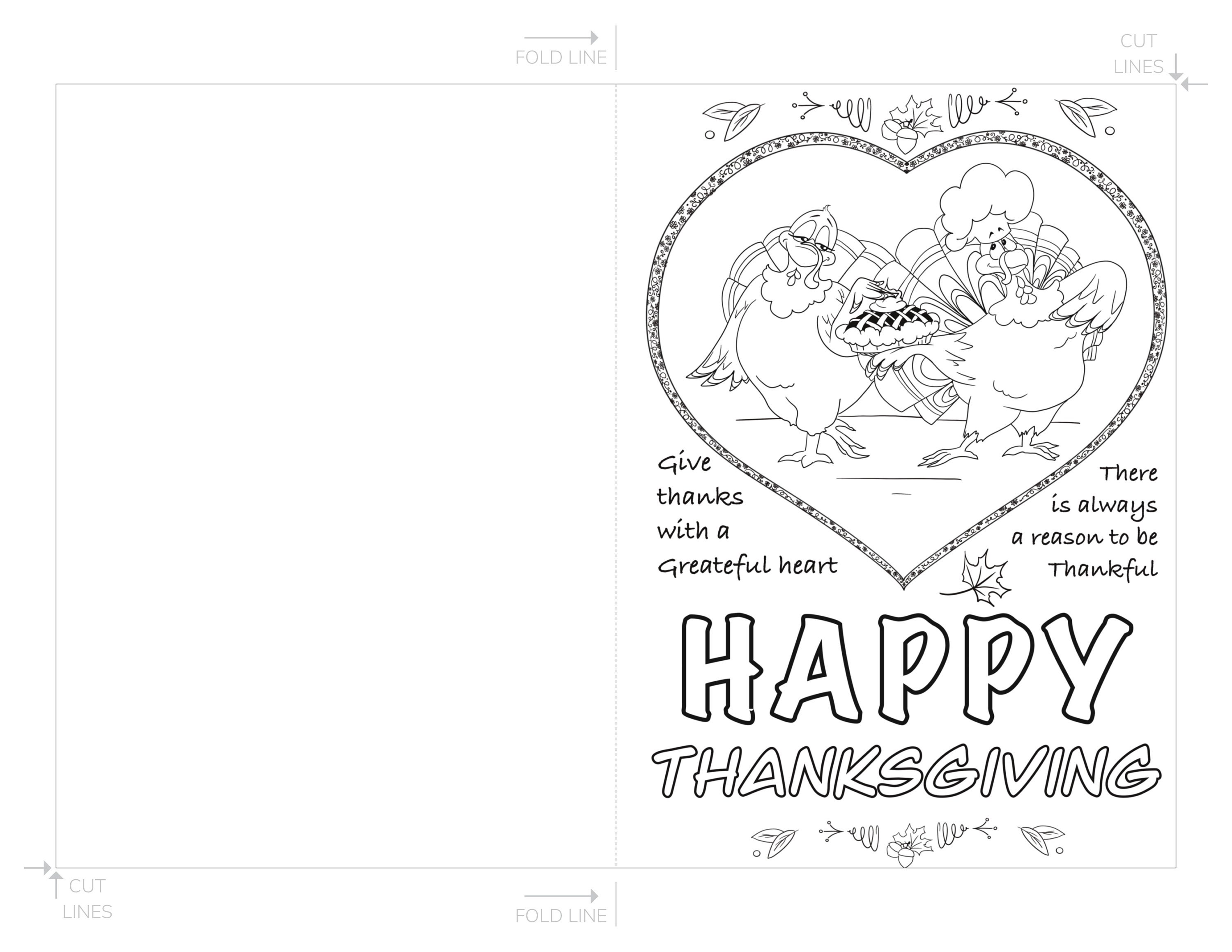 Instant Download Coloring Card, Digital Greeting Card, Coloring ...