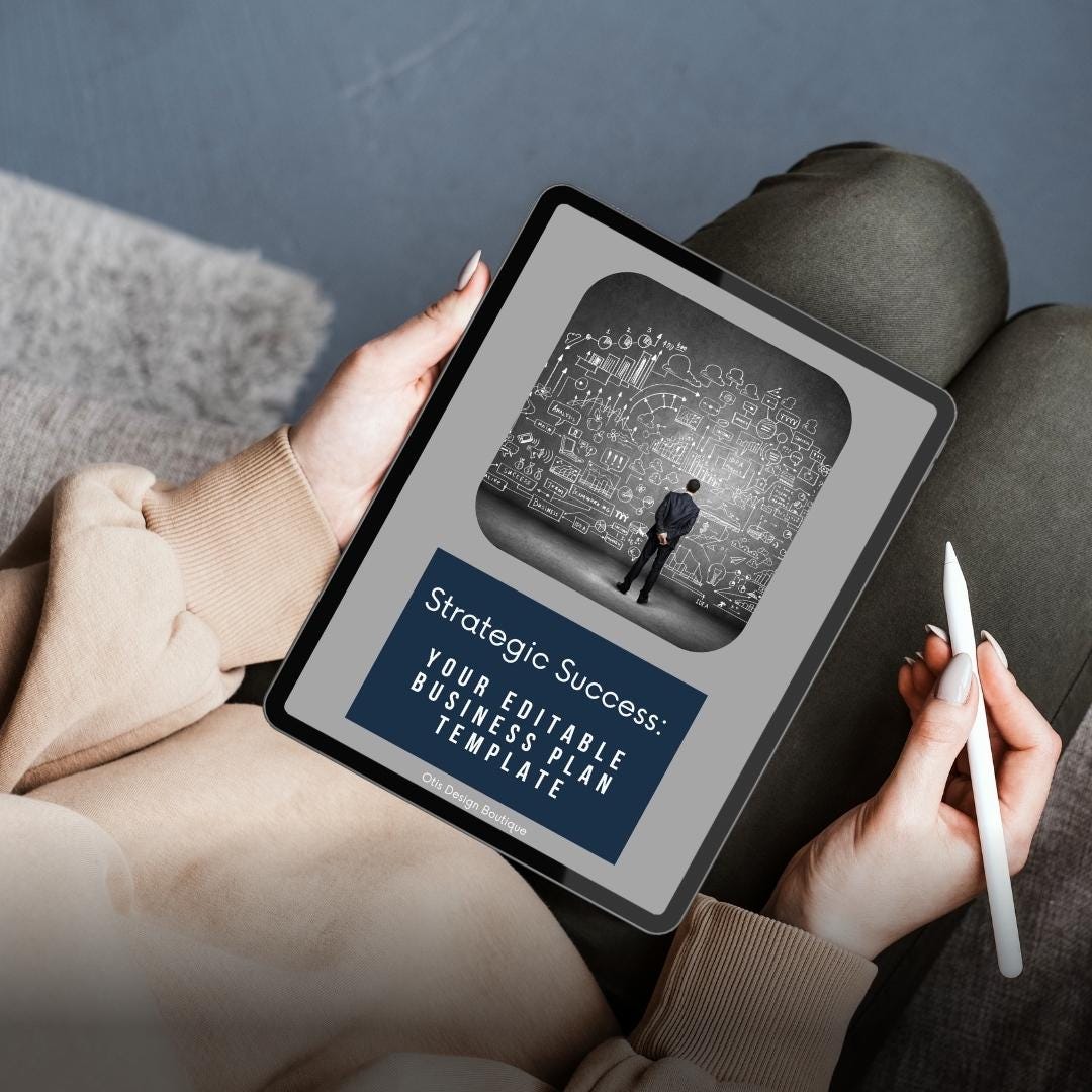 Editable Business Plan Template: Strategic Success Canva Design ...