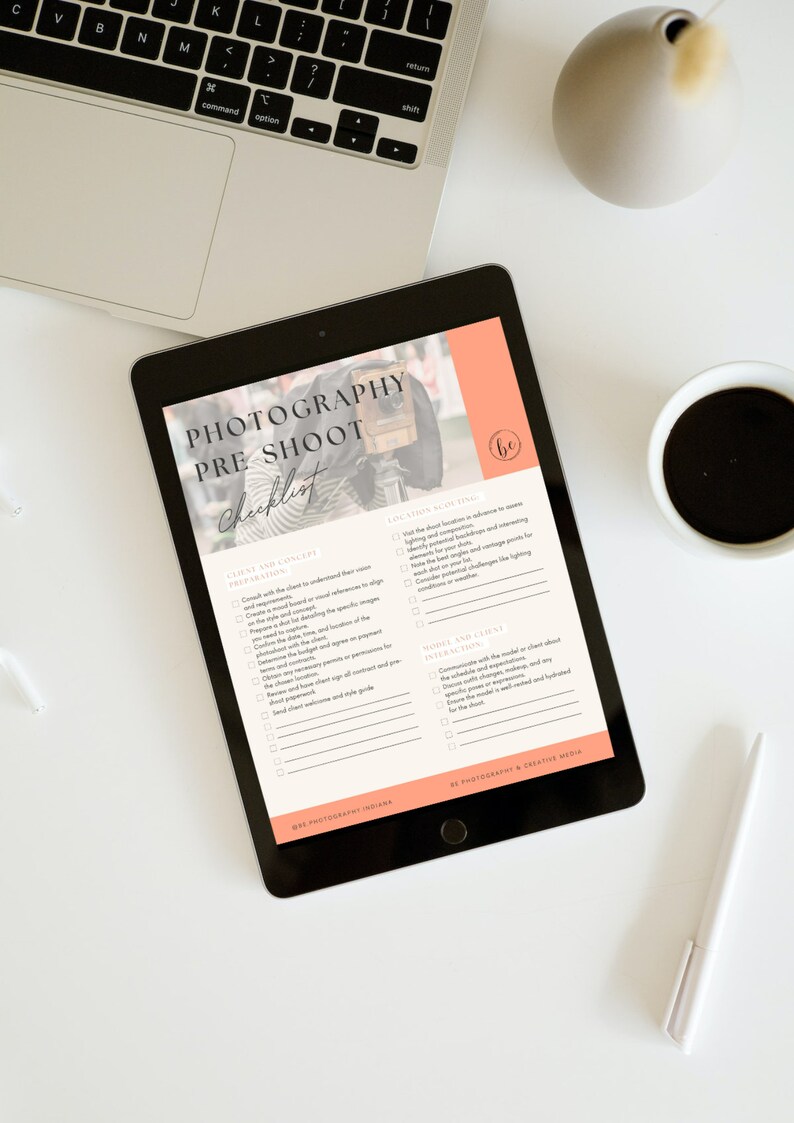 Photography Pre-shoot Checklist Template: Session Prep Planner (PDF) - Etsy