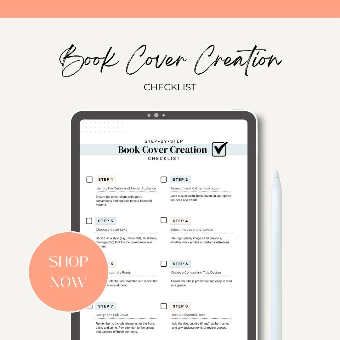 Book Cover Creation Checklist for Authors and Writers I Step-by-step ...