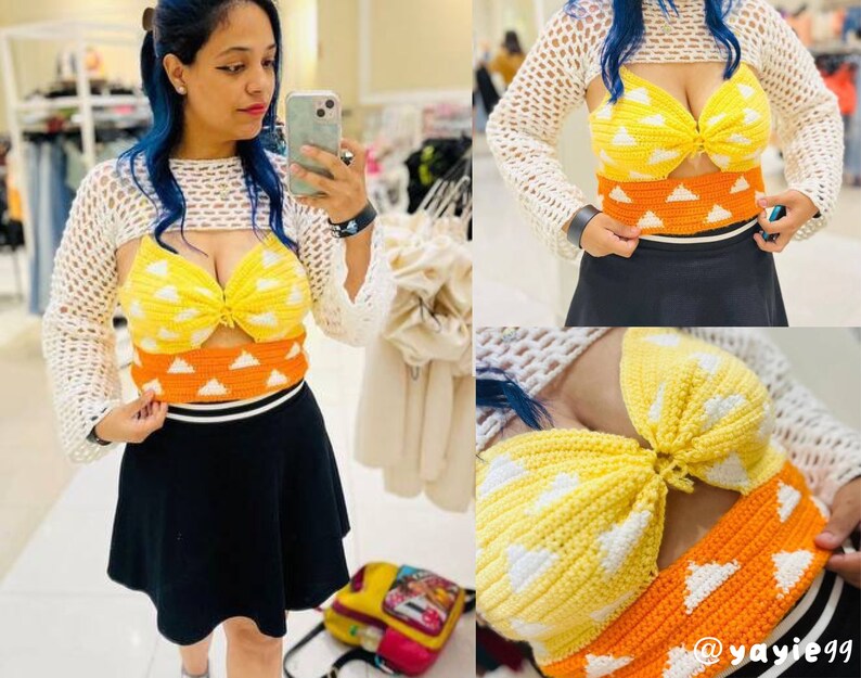 PDF File Triangles Crop Top Crochet Pattern - Etsy