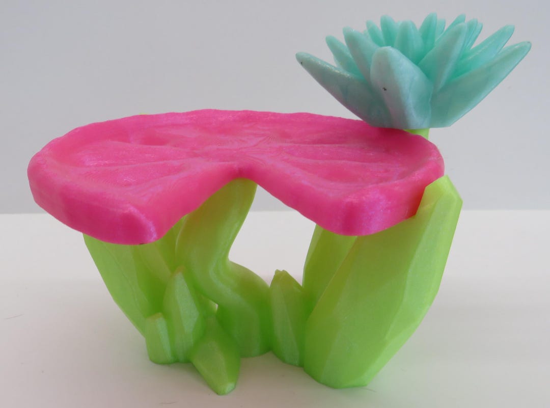 Frog Display Stand (pink Lily Pad) - Etsy