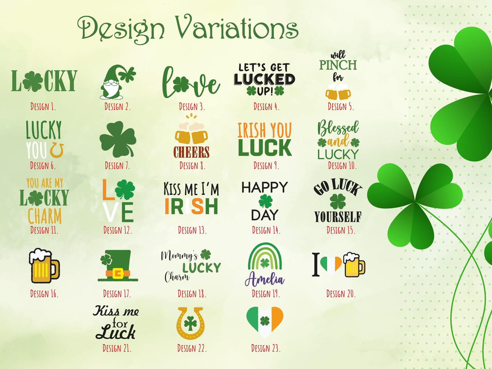 Lucky Shamrock St Patricks Day Embroidered Pillow, Irish Decor, Green ...