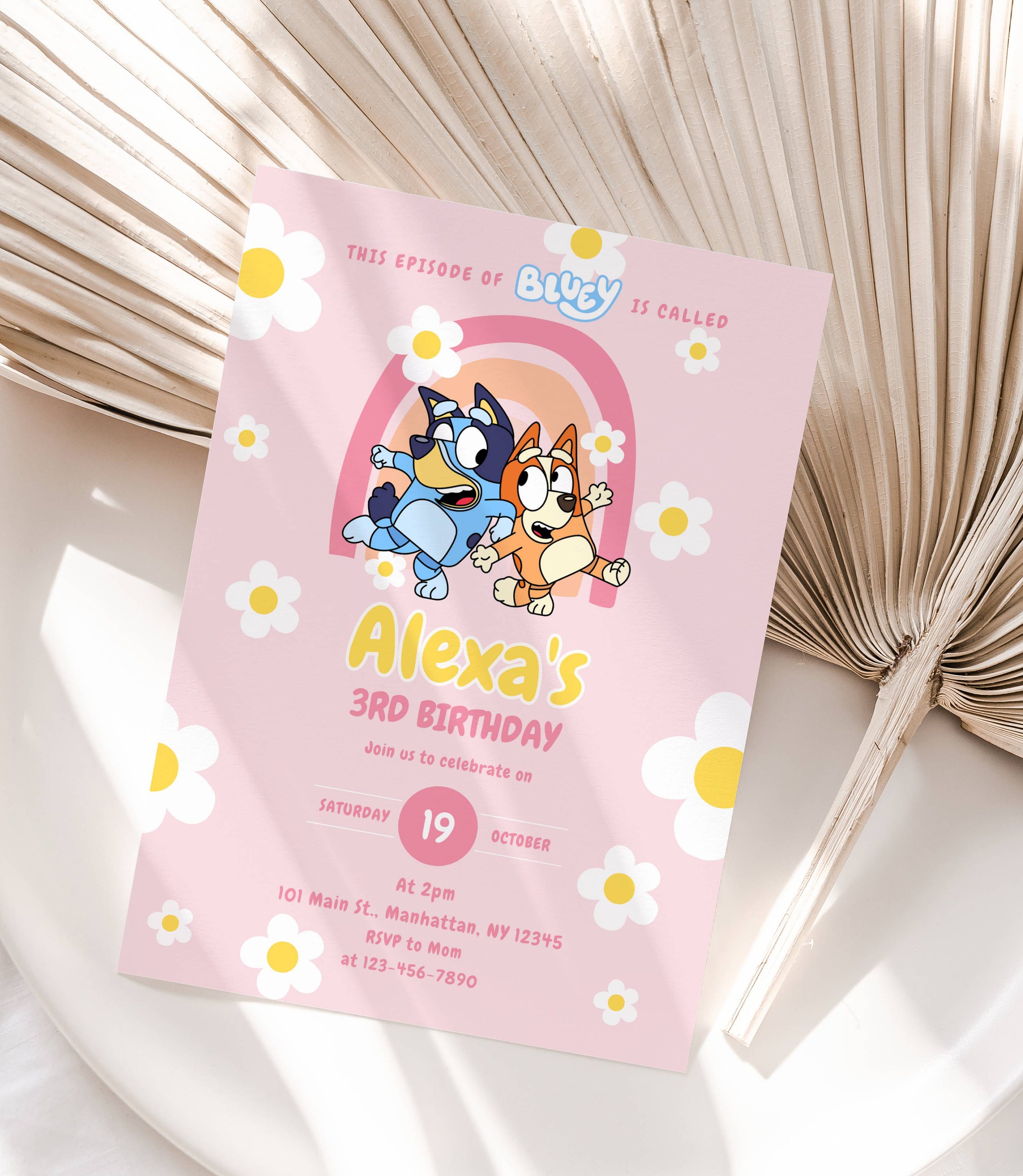 Invitación de cumpleaños de Bluey Girls Paquete de cumpleaños - Etsy España