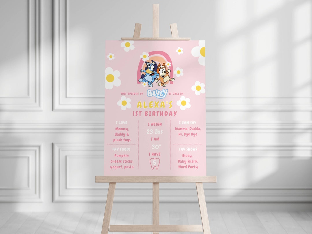 Bluey Birthday Party Bluey Milestone Poster Bluey Milestone - Etsy Portugal