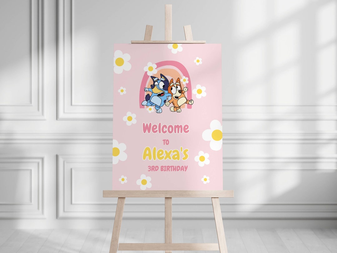 Bluey Birthday Party Welcome Sign Bluey Birthday Sign Bluey - Etsy ...