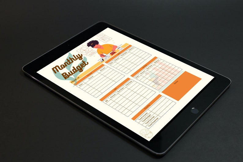 Monthly Budget Printable Download Budget Planner Editable Template - Etsy