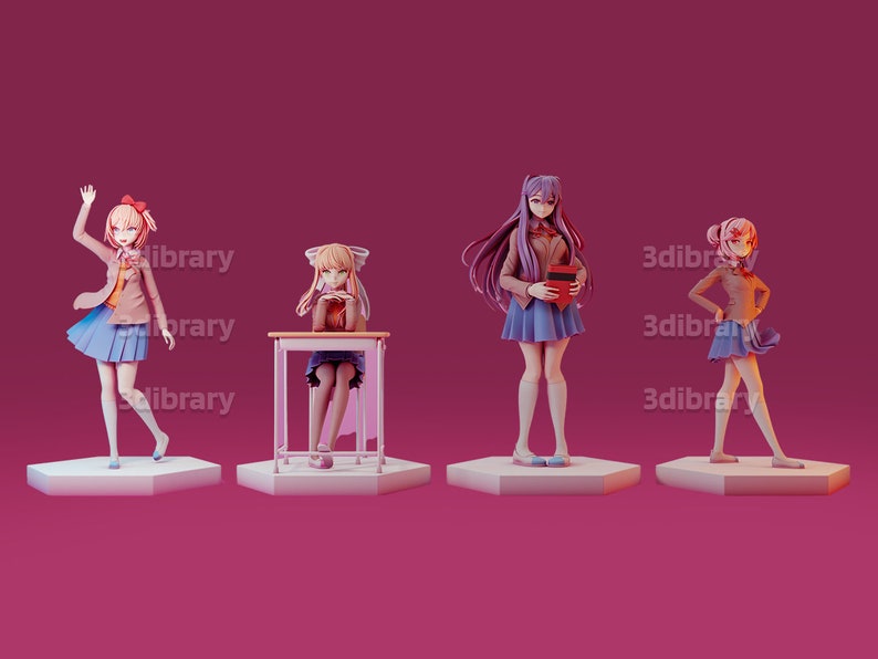 Doki Doki 3d Stl File Print Etsy