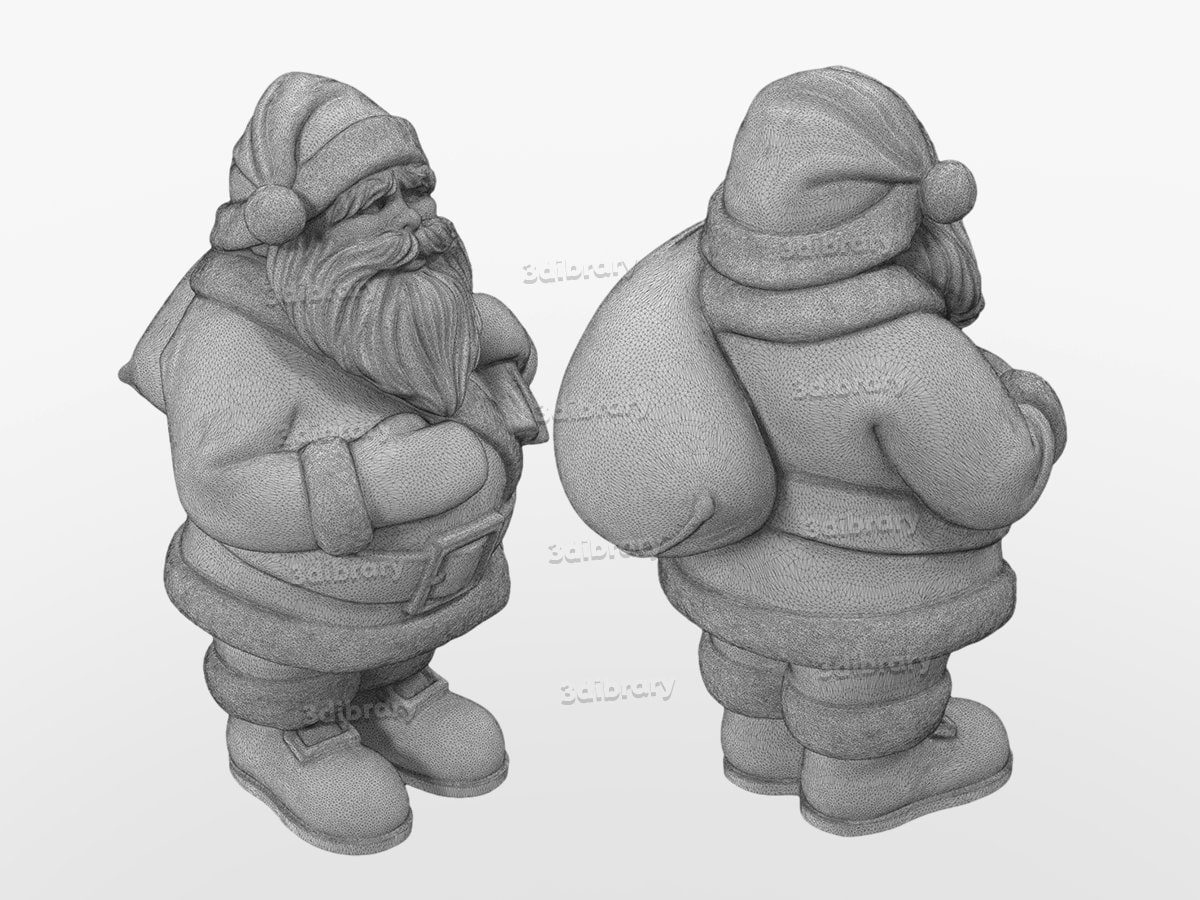 Santa Claus 3D STL File Prints - Etsy