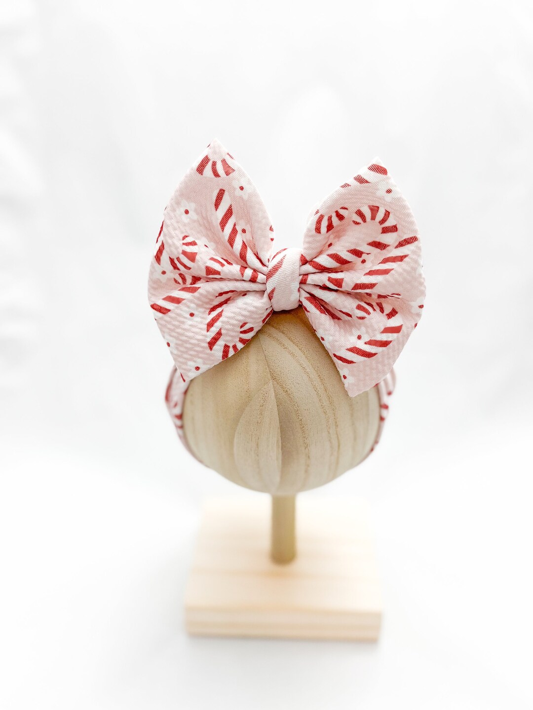 CANDY CANE Stretchy Head Wrap, Candy Cane Christmas Nylon Bow ...