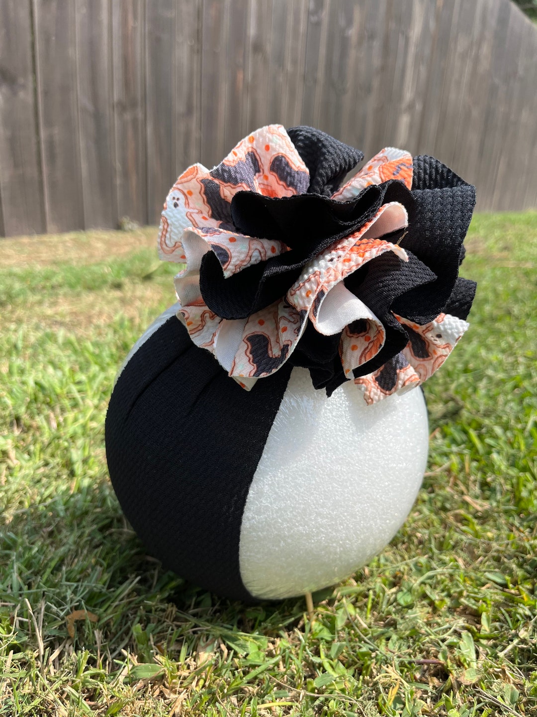 HALLOWEEN Messy Head Wrap, Black Halloween Baby Bow, Ghost and Bat Hair ...