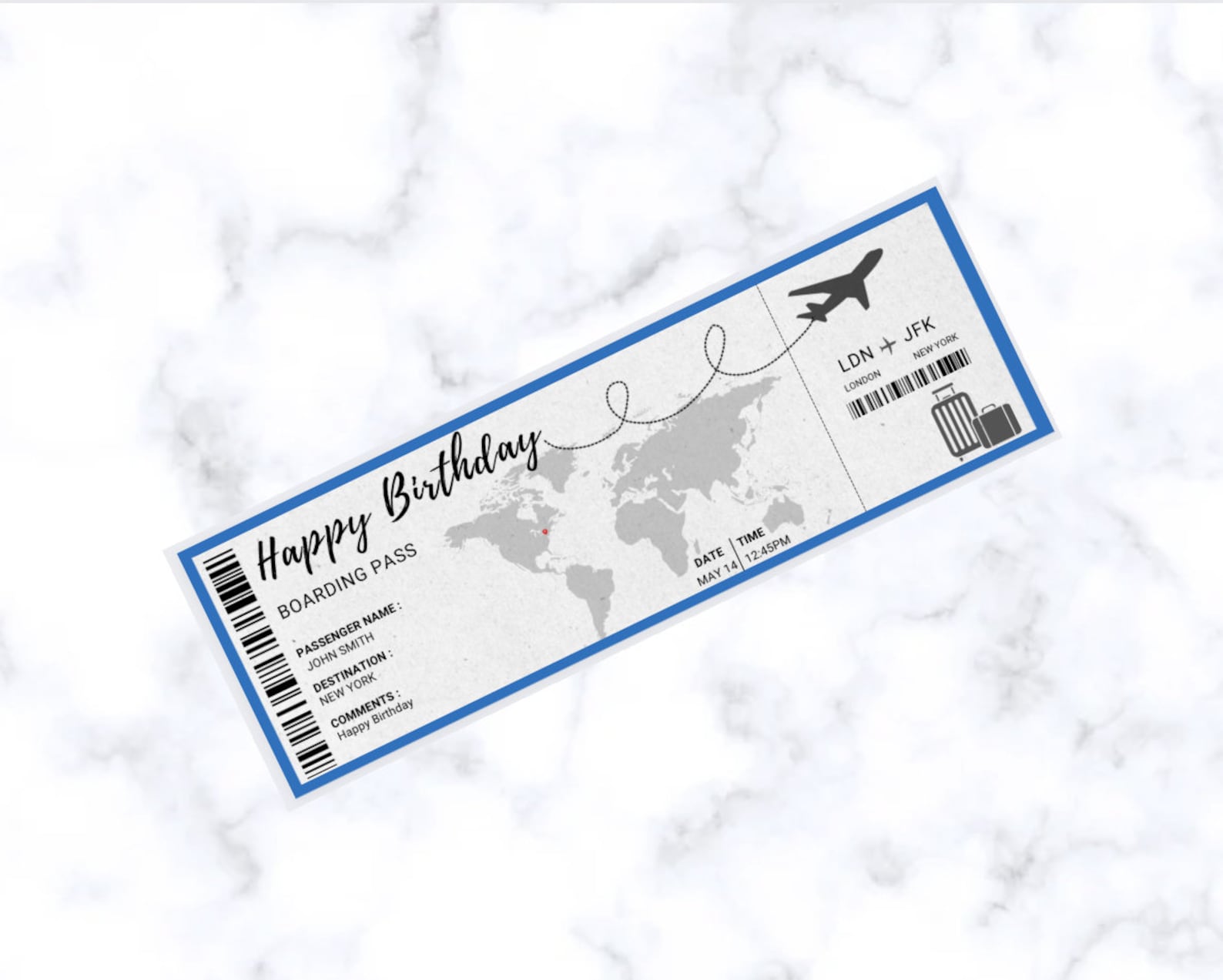 Printable Trip Ticket, Surprise BIRTHDAY Trip Ticket, Boarding Pass ...