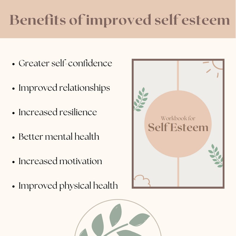 Self Esteem Workbook - Etsy