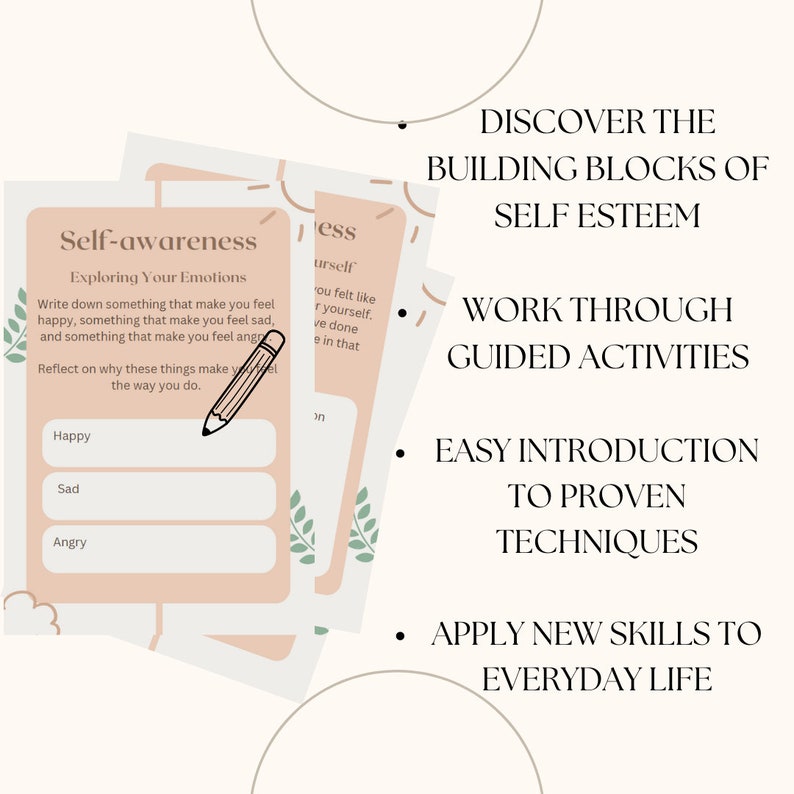 Self Esteem Workbook - Etsy