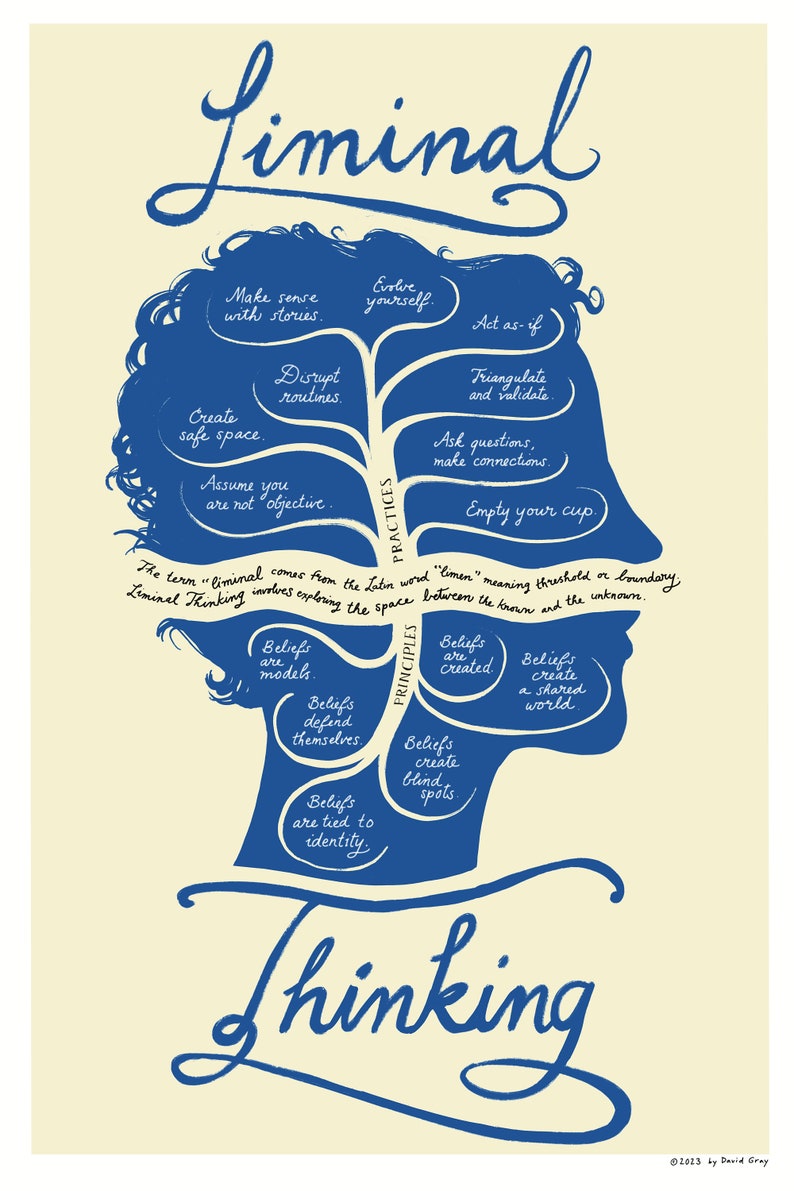 Liminal Thinking 24 in X 36 in Poster Print - Etsy