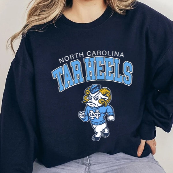 Embroidered Unc Sweatshirt - Etsy