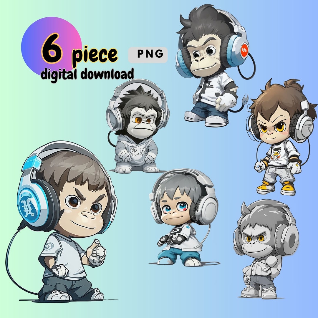 Unique Gamer Monkey Designed Digital Products for Gamers - Etsy